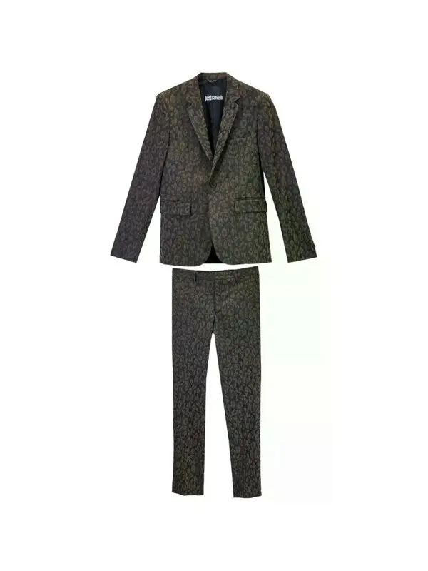 Just Cavalli Animal-print Jacquard Suit
