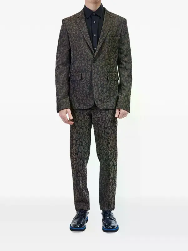 Just Cavalli Animal-print Jacquard Suit