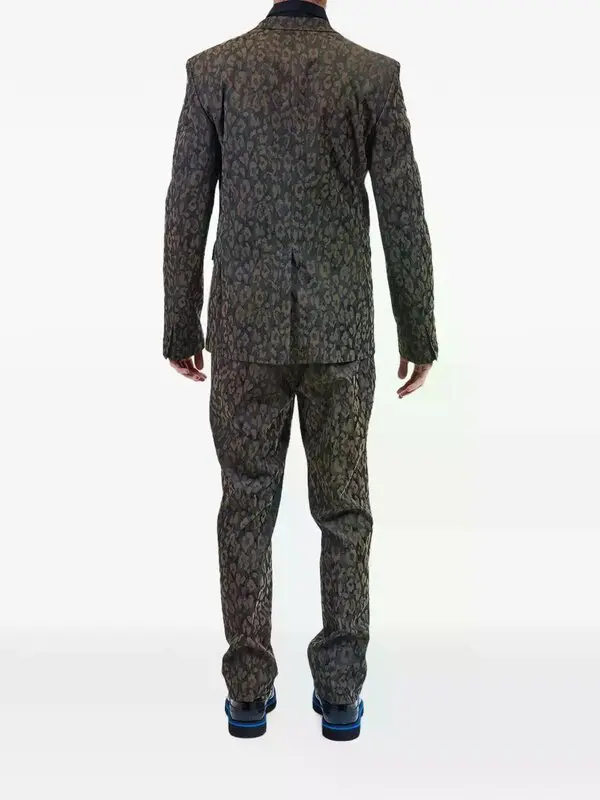 Just Cavalli Animal-print Jacquard Suit