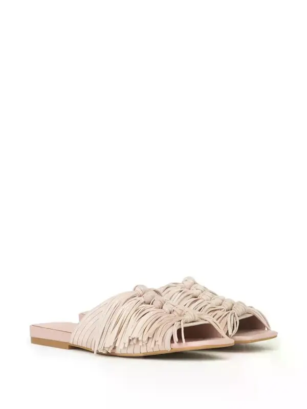 Ash Brigitte Fringe-detail Sandals - Pink