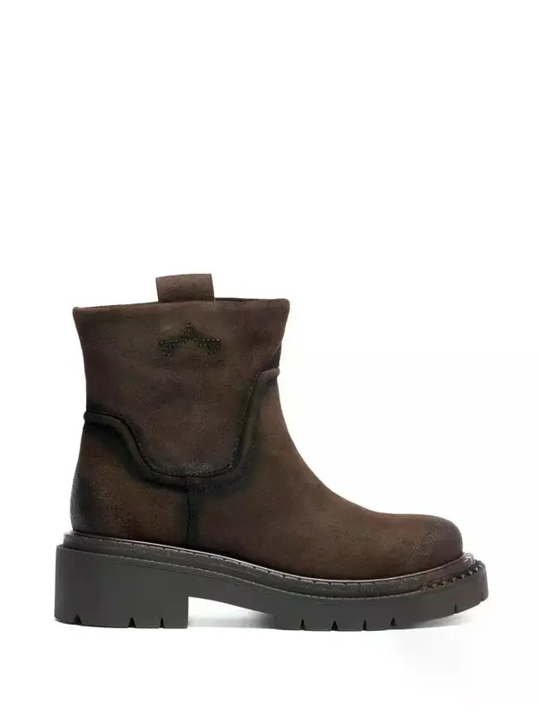 Ash Duffie Suede Ankle Boots - Brown