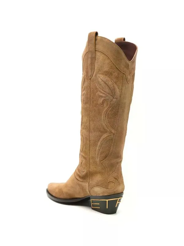 Etro Embroidered Suede Boots