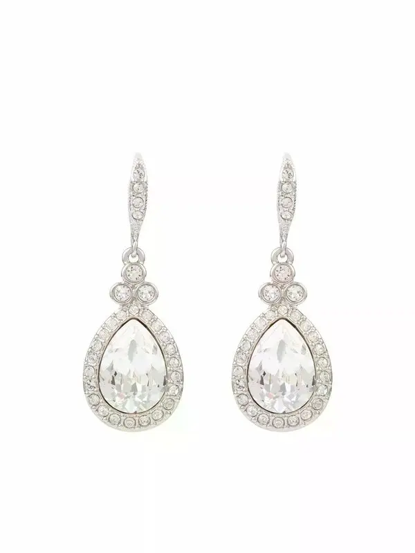 Givenchy 2000s Crystal-embellished Dangle Earrings - Silver