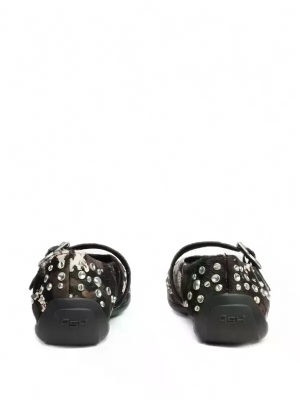 Ash Mimosa Studded Pony-skin Ballet Flats