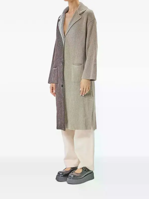 Moschino Intarsia-logo Ribbed Coat