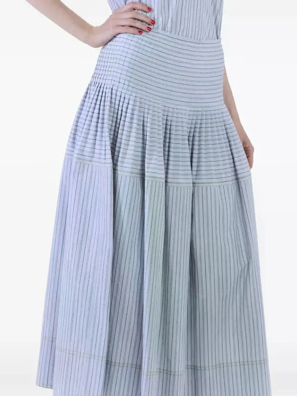 Paul Smith Striped Pleated Maxi Skirt
