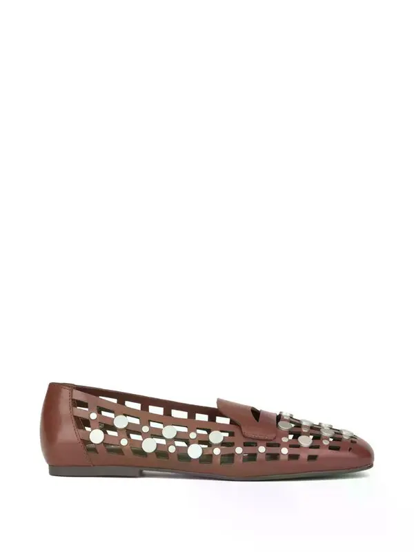Ash Bali Stud-embellished Cut-out Loafers