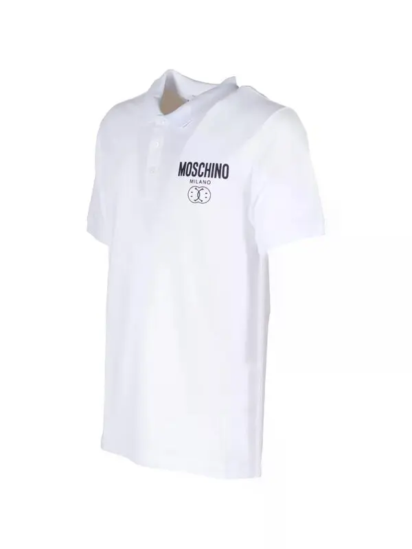 Moschino Double Smile Piqué Polo Shirt