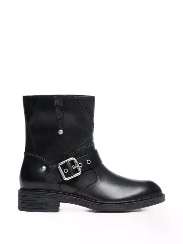 Ash Floss Flower Leather Biker Boots