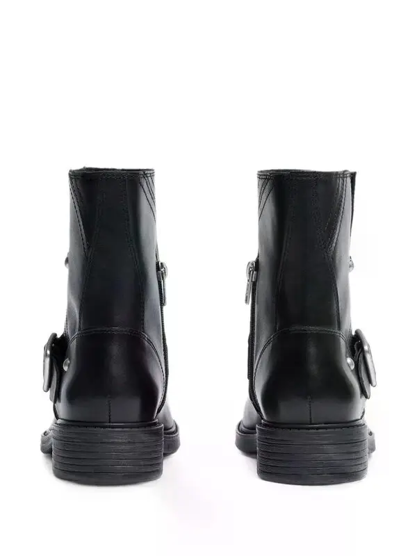 Ash Floss Flower Leather Biker Boots