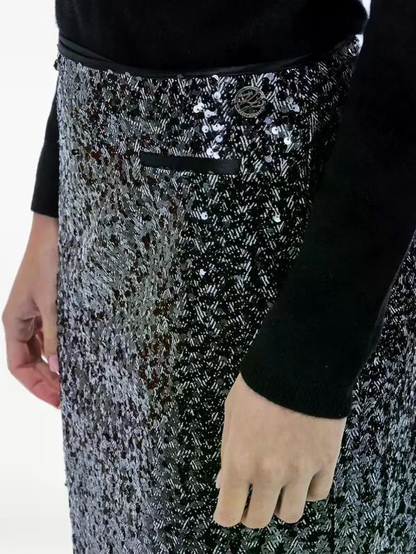 Karl Lagerfeld Karl Autograph Sequin-embellished Midi Skirt