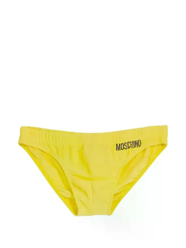 Moschino Smiley® Logo-print Swimming Briefs - Yellow