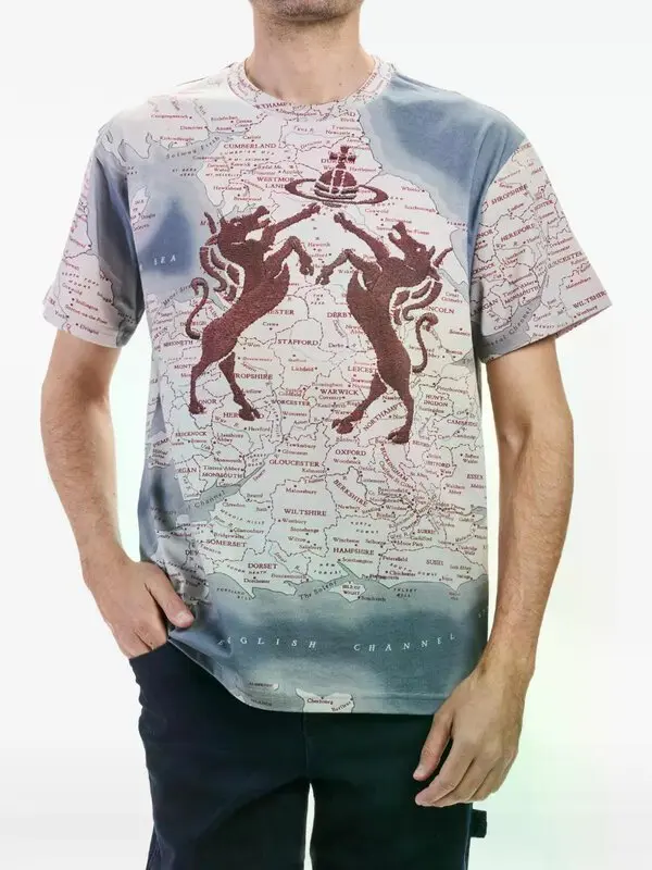 VIVIENNE WESTWOOD Horses Map-print T-shirt