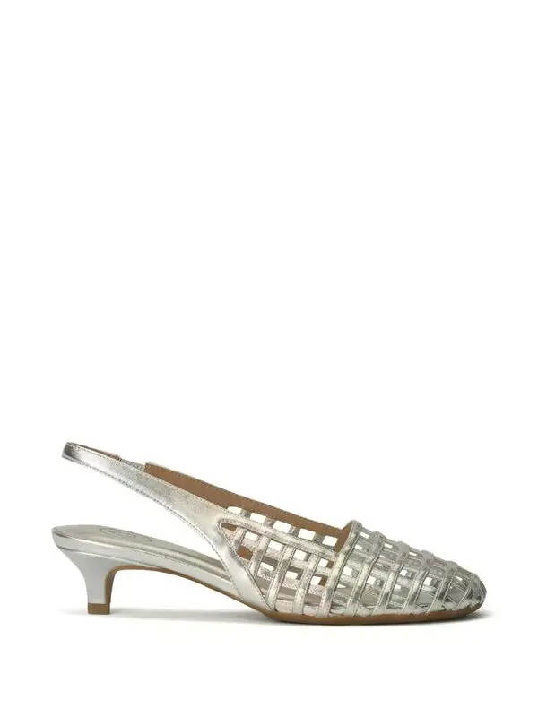 Ash Enji Slingback Heeled Pumps - Silver