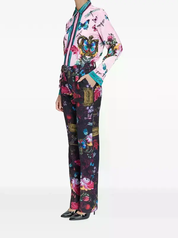 Versace Cabinet De Curiosité Baroque-buckle Trousers