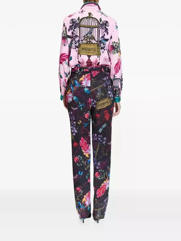 Versace Cabinet De Curiosité Baroque-buckle Trousers