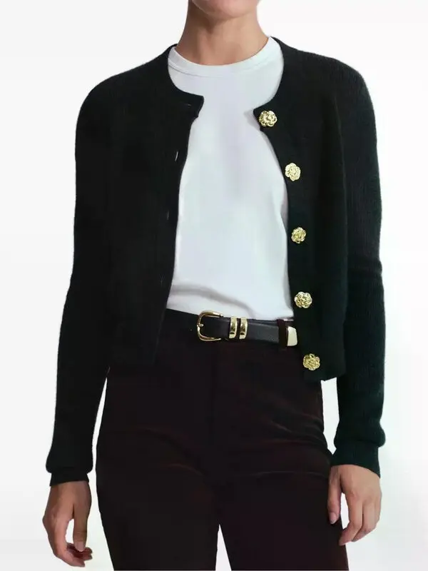 Cara Cara Ellery Floral-button Cardigan - Green