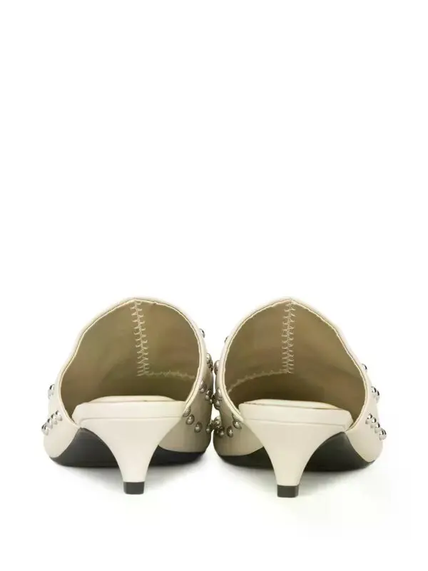 Ash Eloise Stud-embellished Leather Flat Mules