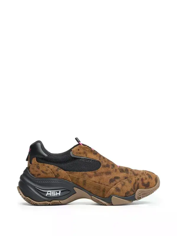 Ash Vik Leopard-print Panelled Low-top Sneakers