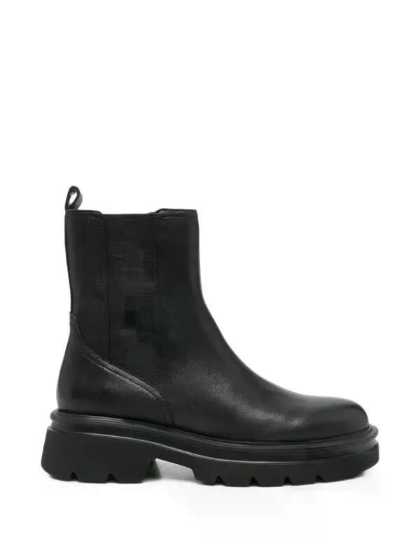 BRUNO PREMI Chunky-sole Leather Ankle Boots - Black