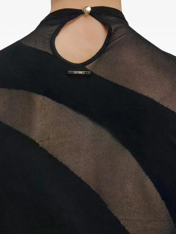 Just Cavalli Sheer-panelled High-neck Blouse