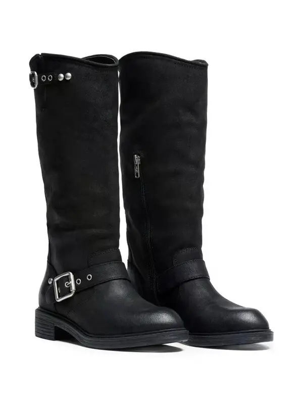 Ash Freesia Buckle-detail Leather Biker Boots