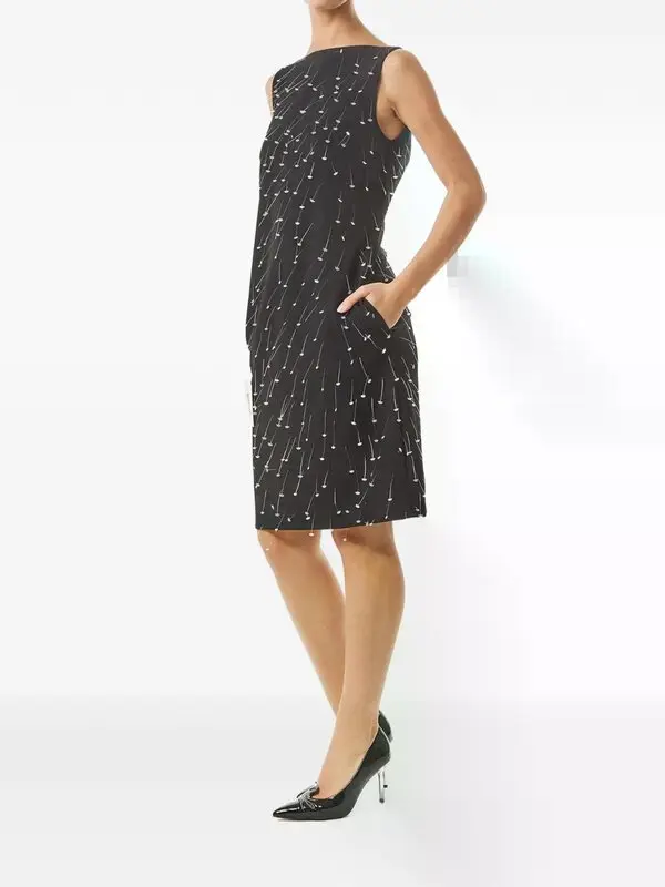 Moschino Tag-pin Shift Midi Dress