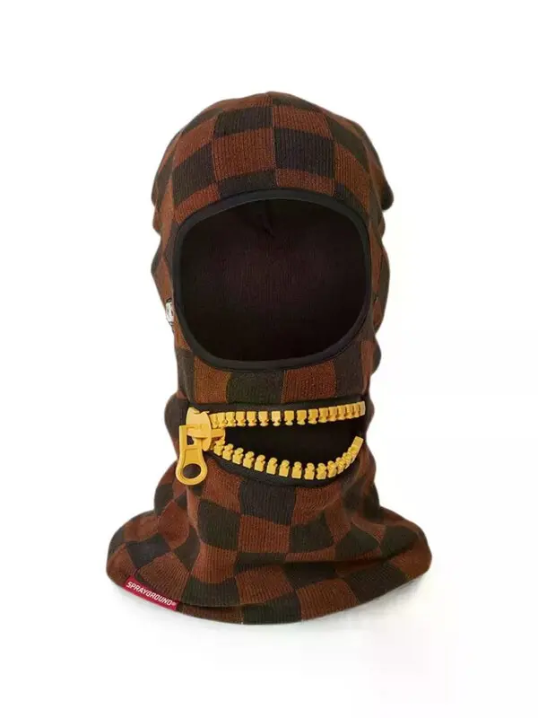 SPRAYGROUND Check-knit Zipper-detail Ski Mask
