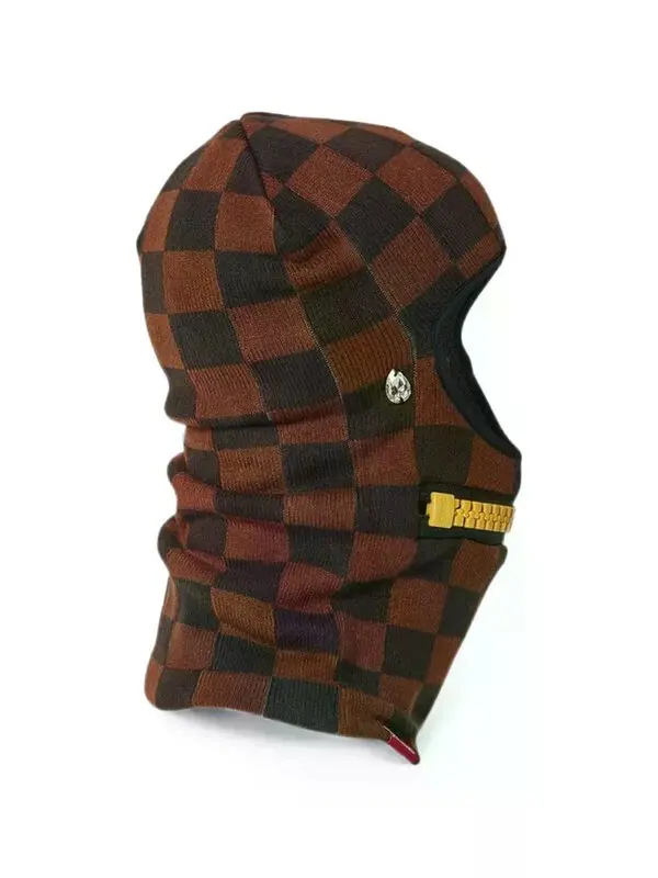 SPRAYGROUND Check-knit Zipper-detail Ski Mask