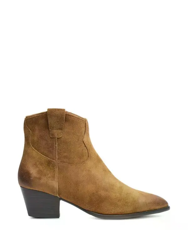 Ash Fame Suede Cowboy Boots - Brown
