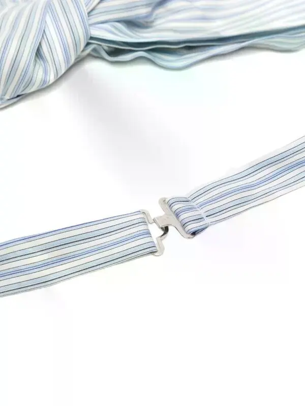 Ermanno Scervino Striped Silk Bow Tie