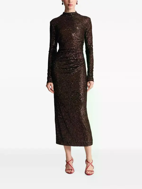 Cara Cara Ryan Sequin-embellished Midi Dress - Brown