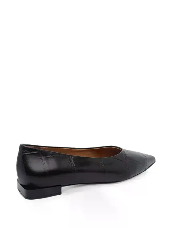 ANGEL ALARCON Croc-effect Pointed-toe Ballet Flats