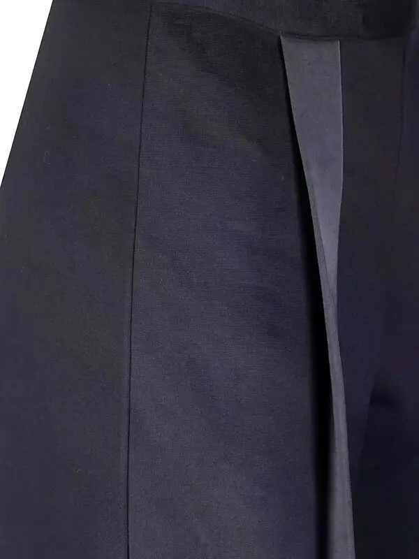 M.S.M. Satin-trim Straight-leg Trousers