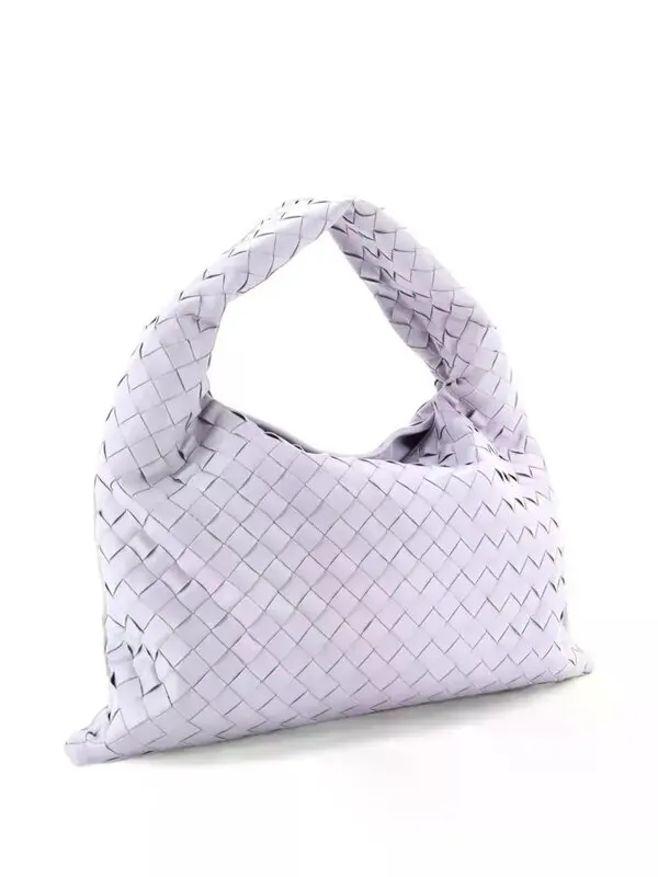 Bottega Veneta Hop Intrecciato Leather Small Hobo Bag - Purple