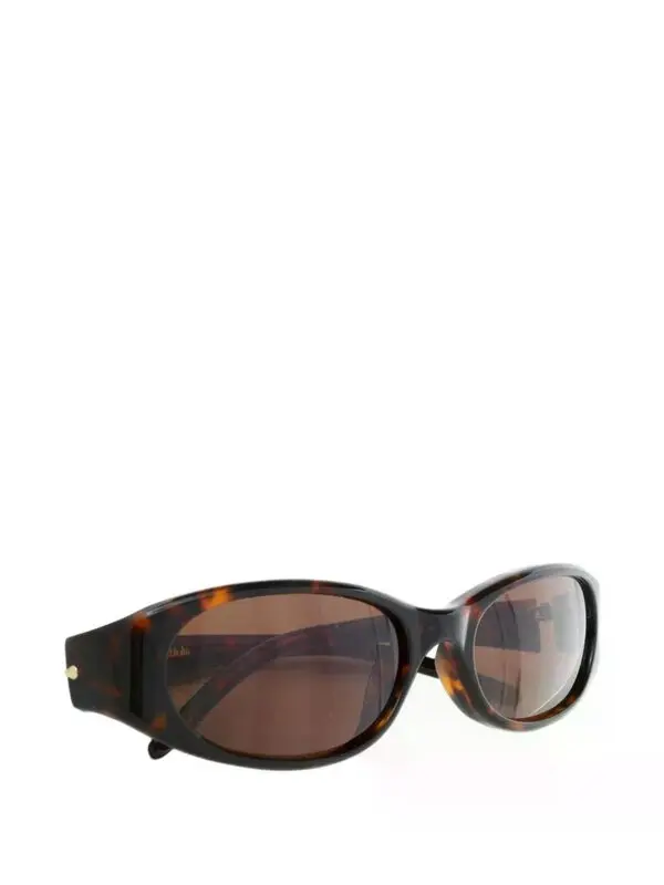 Chimi Tortoiseshell-effect Oval-frame Sunglasses