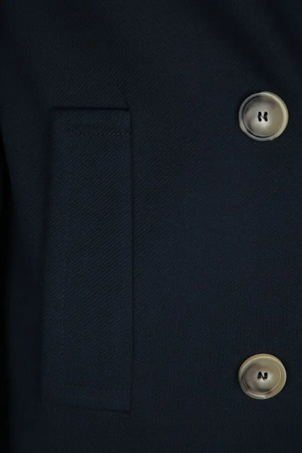 Harris Wharf London Women Peacoat Diagonal Crafted With Loro Piana Fab - Multicolor