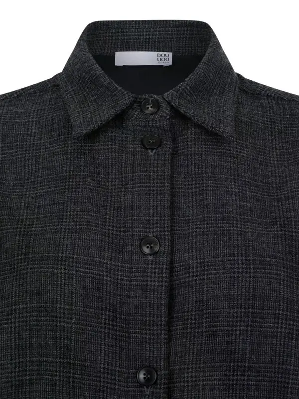DOUUOD Check Raw-cut Shirt