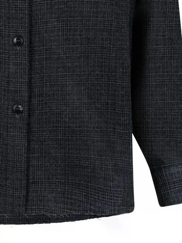 DOUUOD Check Raw-cut Shirt