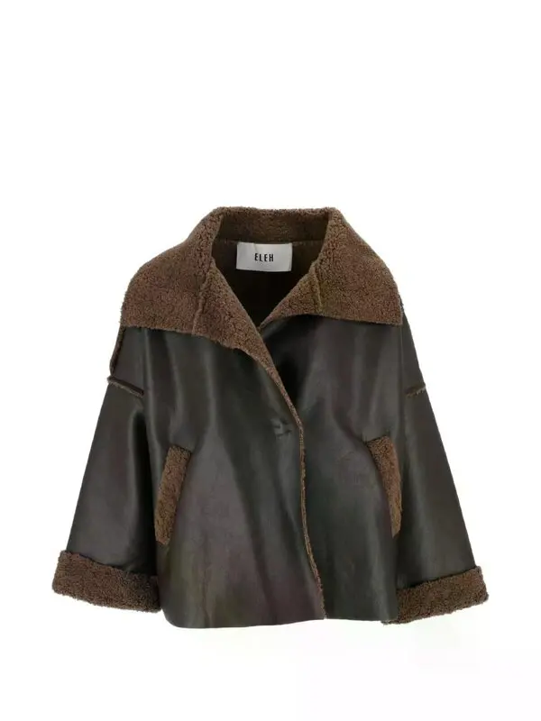 ELEH Faux-shearling Trim Oversized Jacket