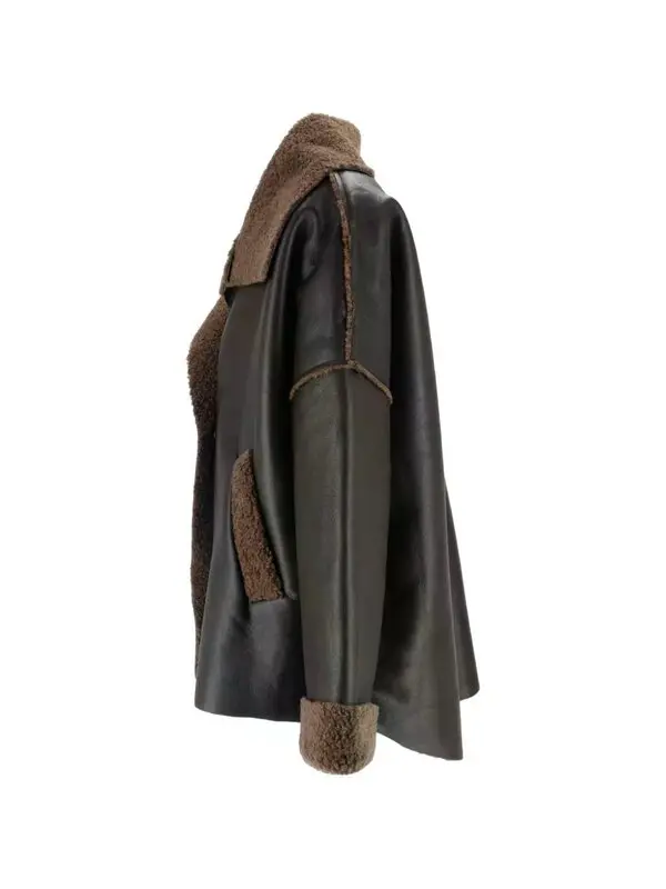 ELEH Faux-shearling Trim Oversized Jacket