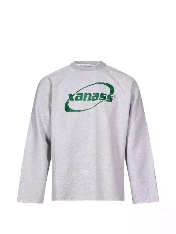 CARNE BOLLENTE Can't Get Enough Glitter-logo Raw-edge Sweater