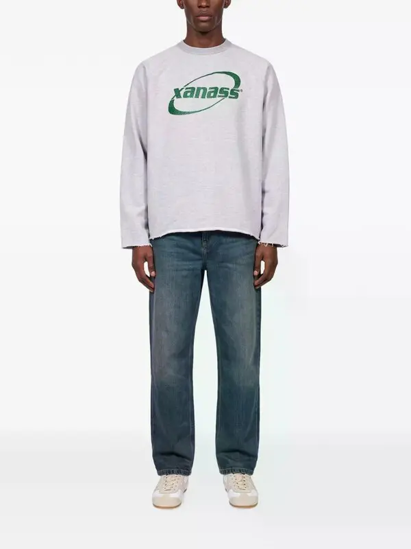 CARNE BOLLENTE Can't Get Enough Glitter-logo Raw-edge Sweater