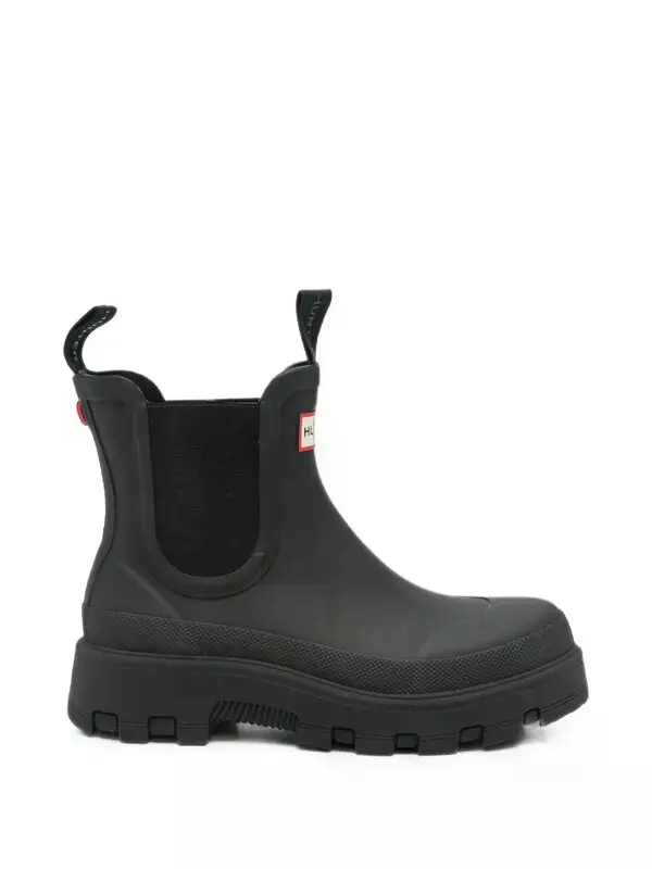 Hunter Elements Logo-patch Chunky-sole Boots - Black