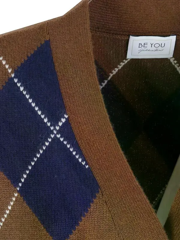BE YOU Argyle-knit Cashmere Vest