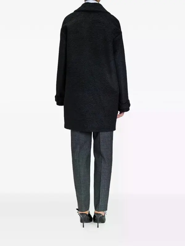 Just Cavalli Bouclé-texture Single-breasted Coat
