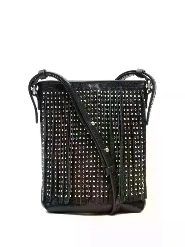 Ash Rubina Fringe-trimmed Studded Bucket Bag