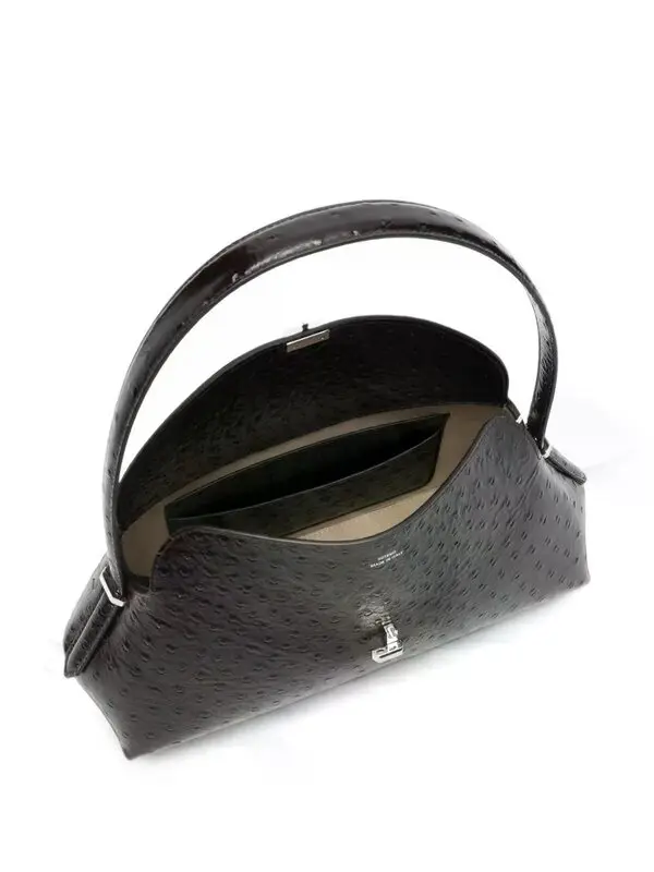 TOTEME T-lock Ostrich-embossed Shoulder Bag