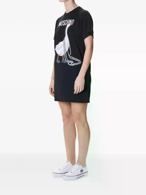 Moschino Goose-print T-shirt Mini Dress