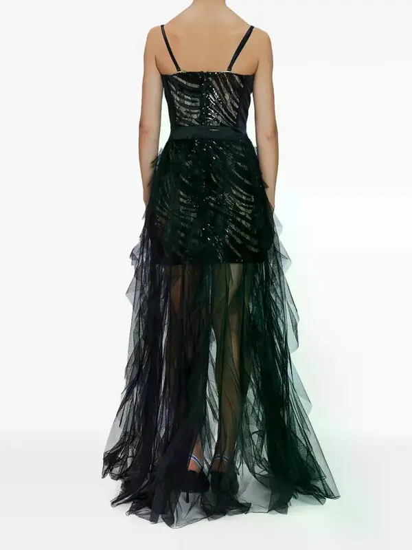 Just Cavalli Zebra-print Sequin-embellished Maxi Dress